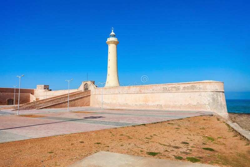 Phare de Rabat, Maroc image stock. Image du fort, ciel - 101839419