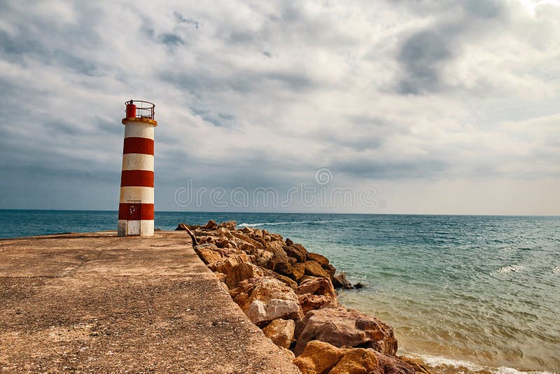 Phare d'Ilha DA Barreta photo stock. Image du vacances - 118828144
