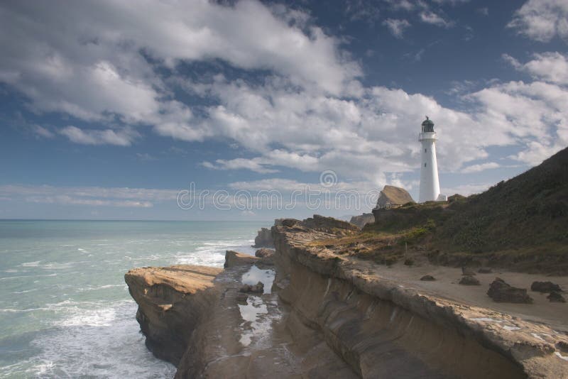 Phare De Castle Point Situé Près Du Village De Castlepoint Dans La ...