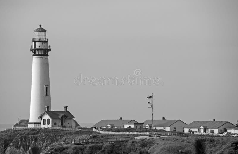 Phare De Point De Pigeon Dans BW 1 Image stock - Image du phare, côte ...