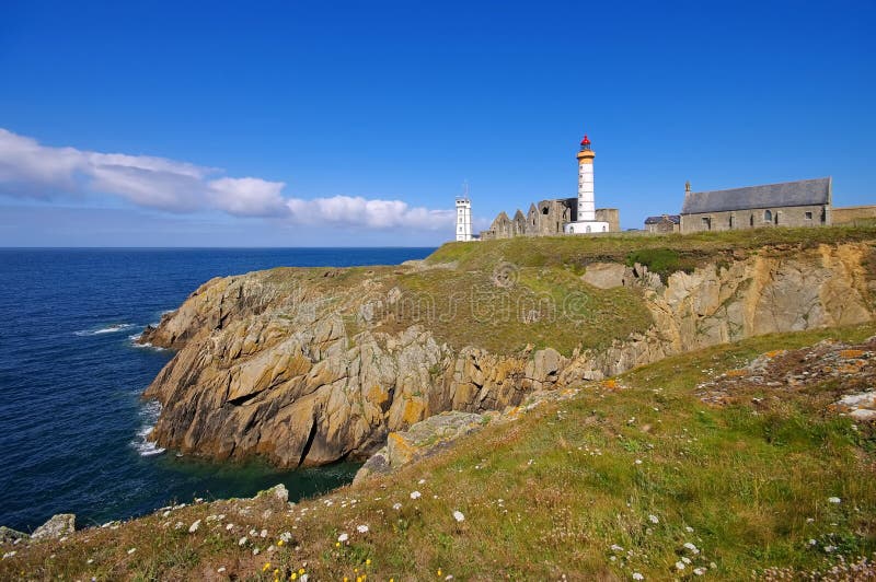 Phare De Saint-Mathieu in Brittany Stock Photo - Image of france, abbey ...