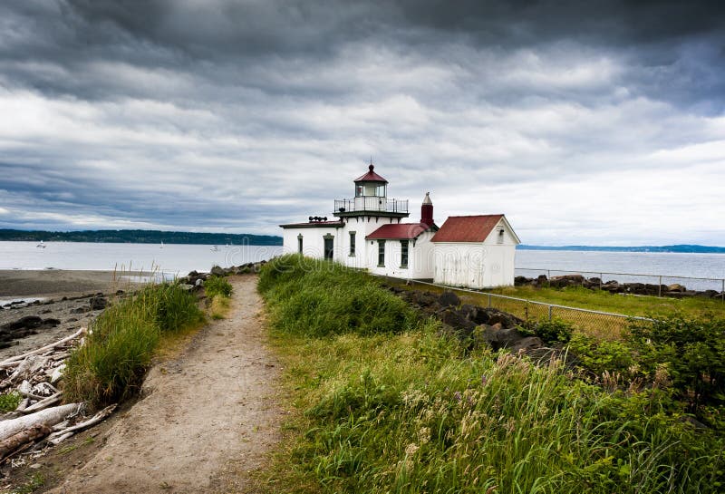 Phare De West Point, Seattle, Washington Image stock - Image du seattle ...