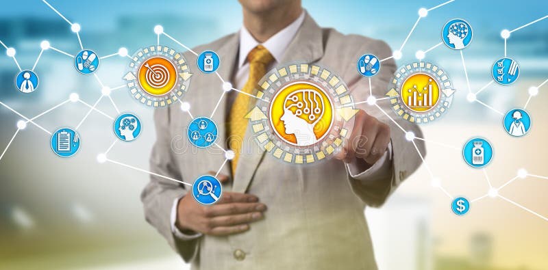 Pharma Marketer Initiating Artificial Intelligence Stock Photo - Image ...