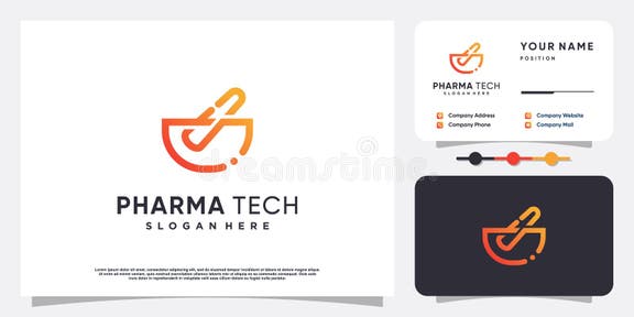 Pharma Tech Logo with Modern Style Premium Vector Stock Vector ...