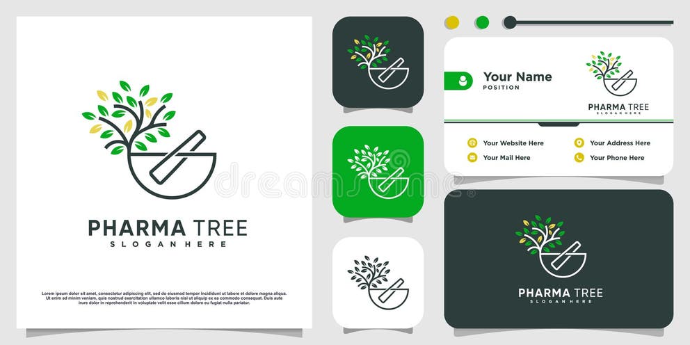 Pharma Tree Logo with Creative Concept Premium Vector Stock Vector ...