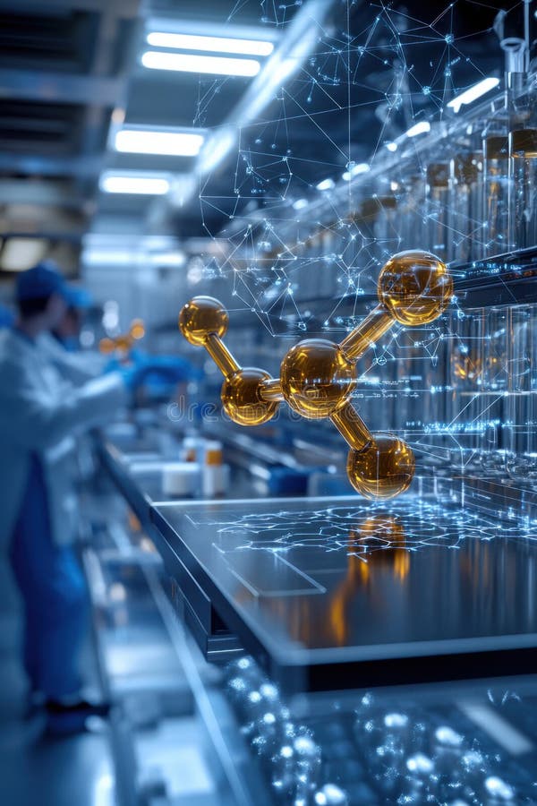 Pharmaceutical Advances, a 3D Representation of a Drug Molecule ...