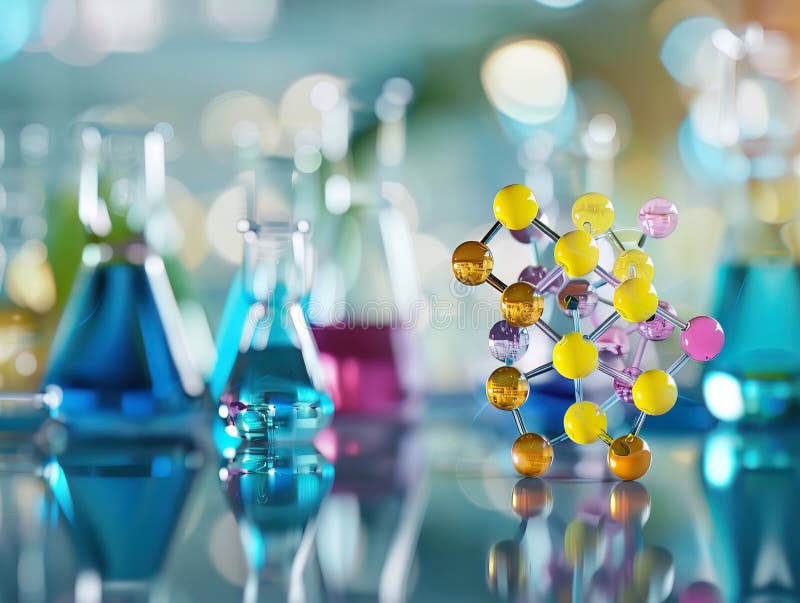 Pharmaceutical Chemistry Vibrant Molecular Structures and Laboratory ...