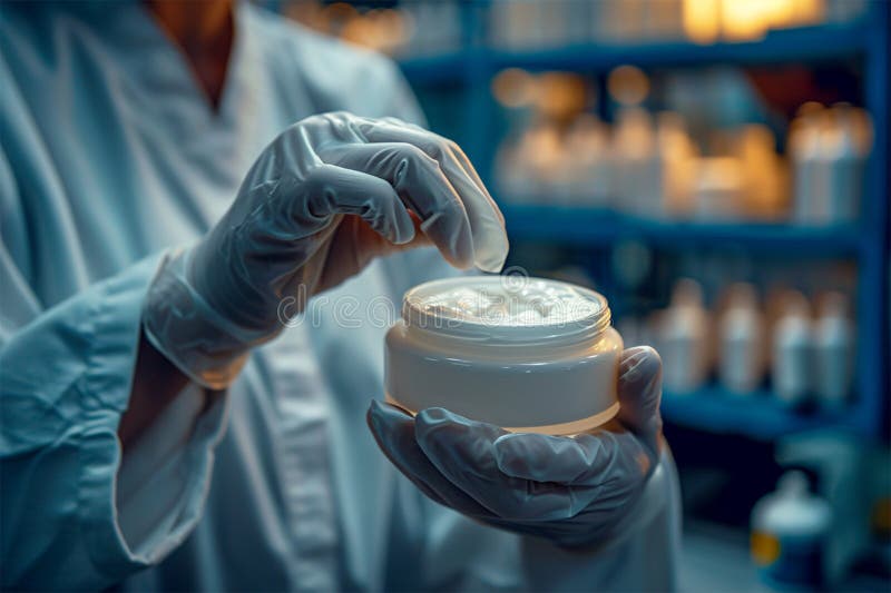 Pharmaceutical Cream Inspection Stock Illustration - Illustration of ...