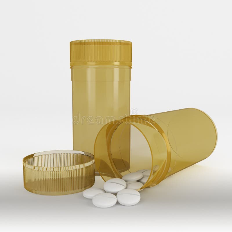 Pharmaceutical Drug or Pill Canister Stock Illustration - Illustration ...