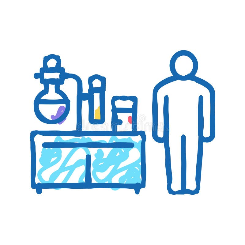 Pharmaceutical Laboratory Worker Icon Doodle Illustration Stock Vector ...