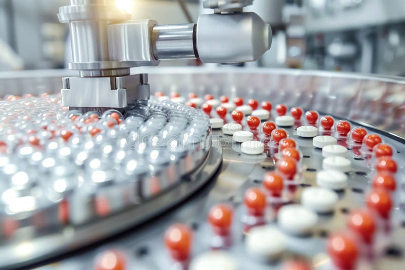 Pharmaceutical Machine Sorting Capsules with Precision Stock Photo ...