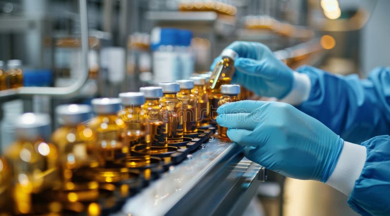The Pharmaceutical Manufacturing Process in Action, Showcasing Various ...