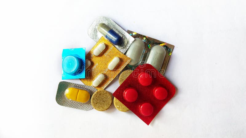 Pharmaceutical Medicines Capsules and Tablets Packets Stock Photo ...