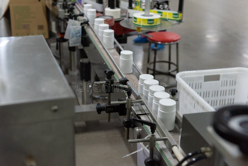 Pharmaceutical Packaging-Assembly Line Stock Image - Image of packaging ...