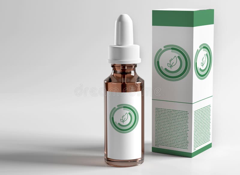 Pharmaceutical Packaging Mockup - 3d Rendering Stock Illustration ...