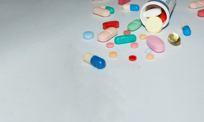 Pharmaceutical Pills on the Table Stock Photo - Image of counter ...