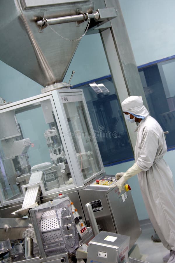 Pharmaceutical and Medicine Manufacturing Stock Photo - Image of ...