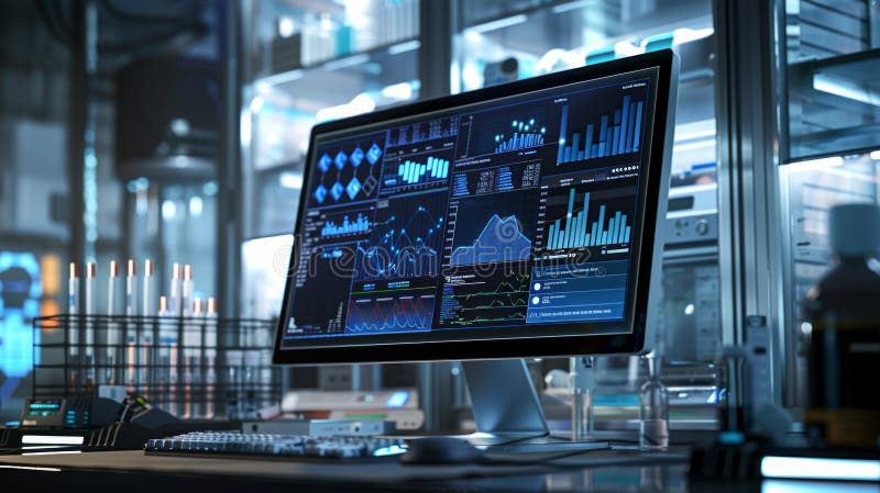 Pharmaceutical Quality Control: AI Lab Interface Stock Photo - Image of ...