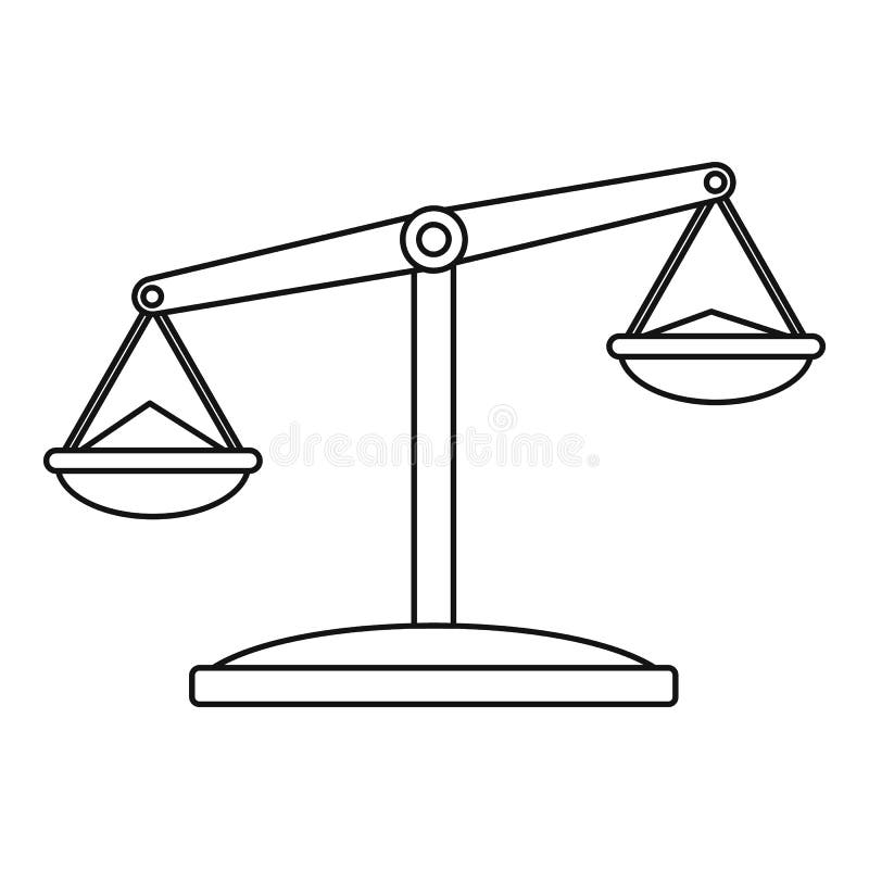 Pharmaceutical Scales Icon, Outline Style Stock Vector - Illustration ...