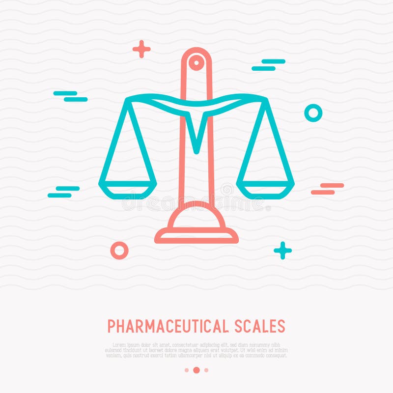 Pharmaceutical Scales and Pills Stock Vector - Illustration of analysis ...
