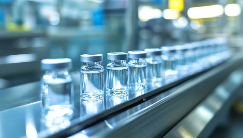 Pharmaceutical Vials on Production Line in Modern Manufacturing ...