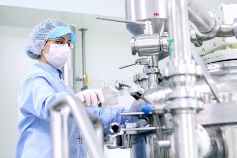 Pharmaceutical Manufacturing Stock Image - Image of worker ...