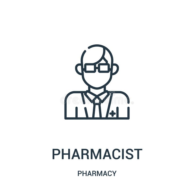 Pharmacist Icon Vector from Pharmacy Collection. Thin Line Pharmacist ...