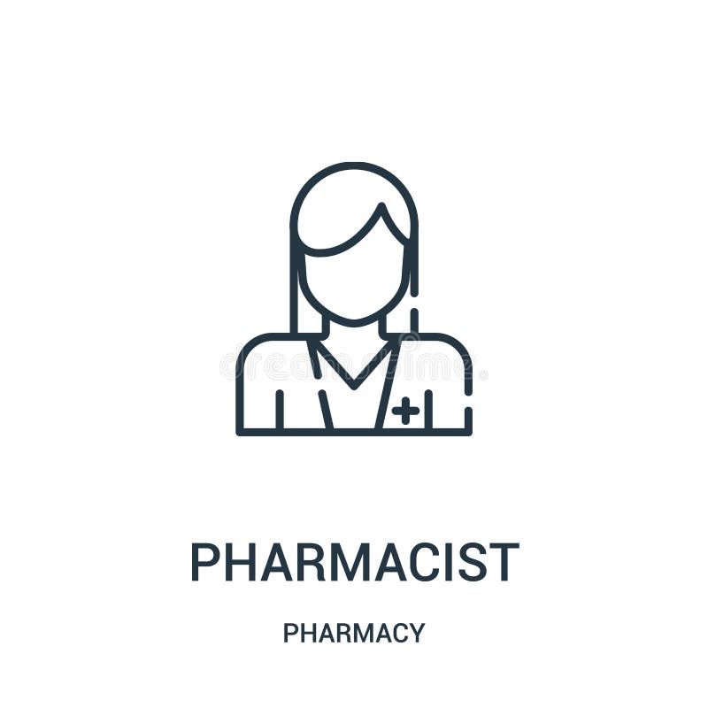 Pharmacist Icon Vector from Pharmacy Collection. Thin Line Pharmacist ...