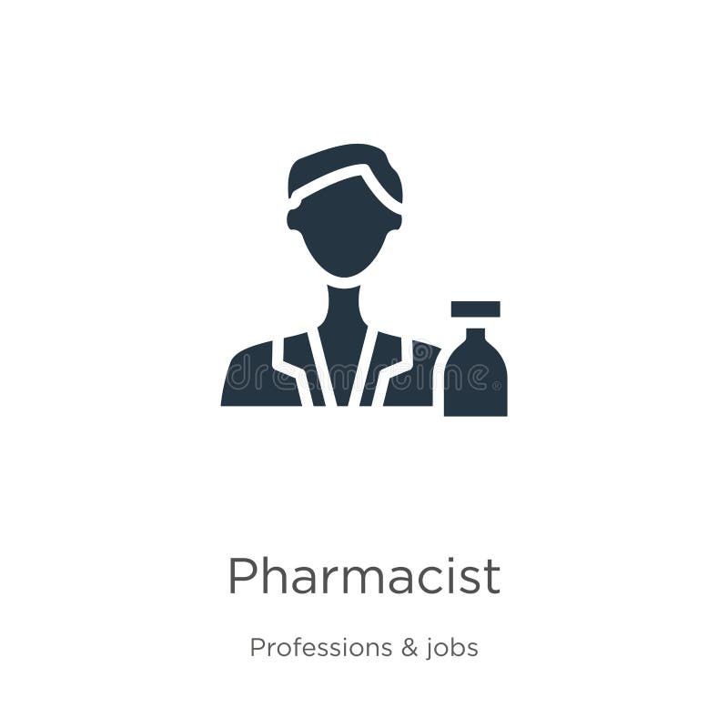 Pharmacist Icon Vector. Trendy Flat Pharmacist Icon from Professions ...