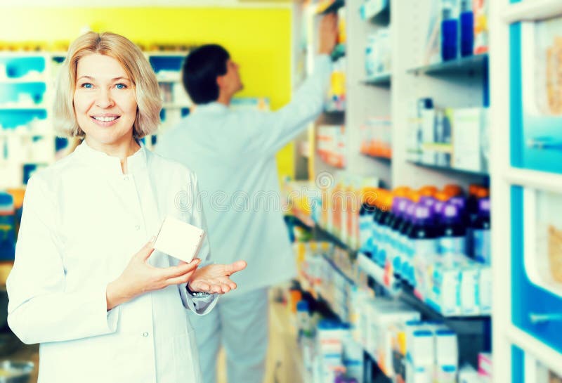 Positive Friendly Pharmacist Pharmacy Technician Stock Photos - Free ...