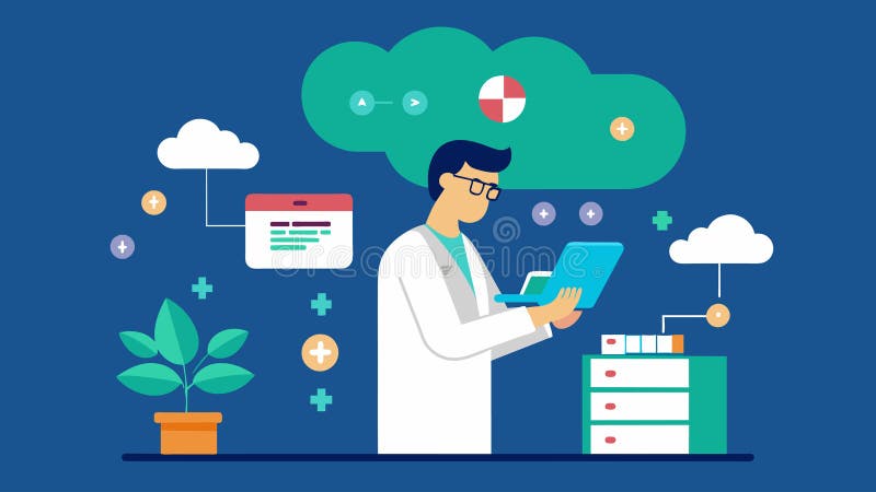 A Pharmacist Retrieving Medication Information from a Cloudbased ...