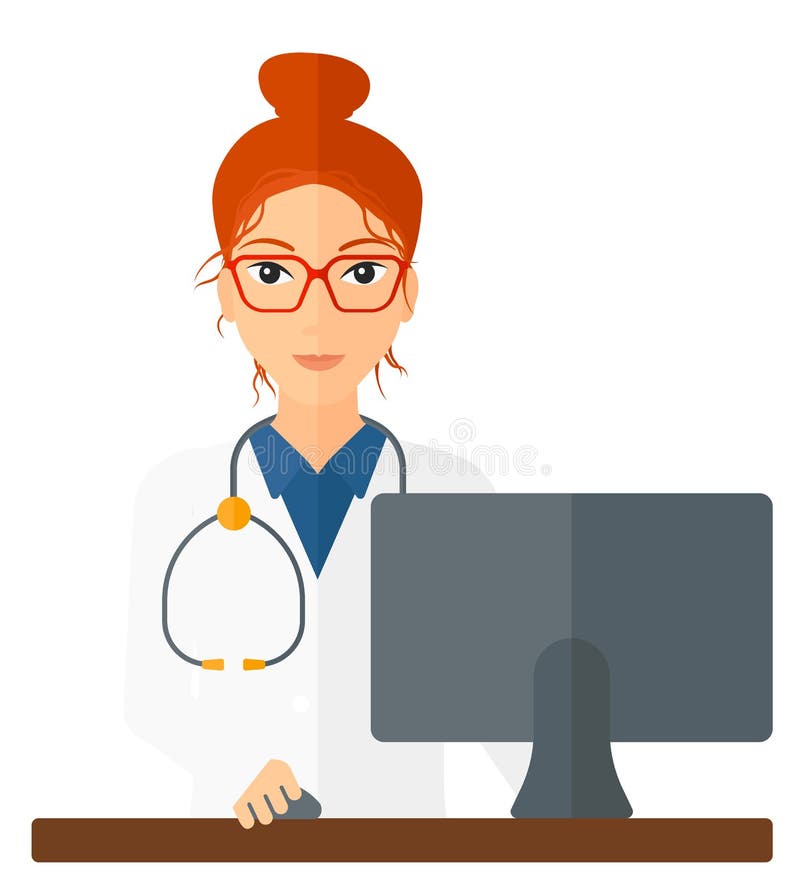 Pharmacist Standing Near Shelves with Medications Stock Vector ...