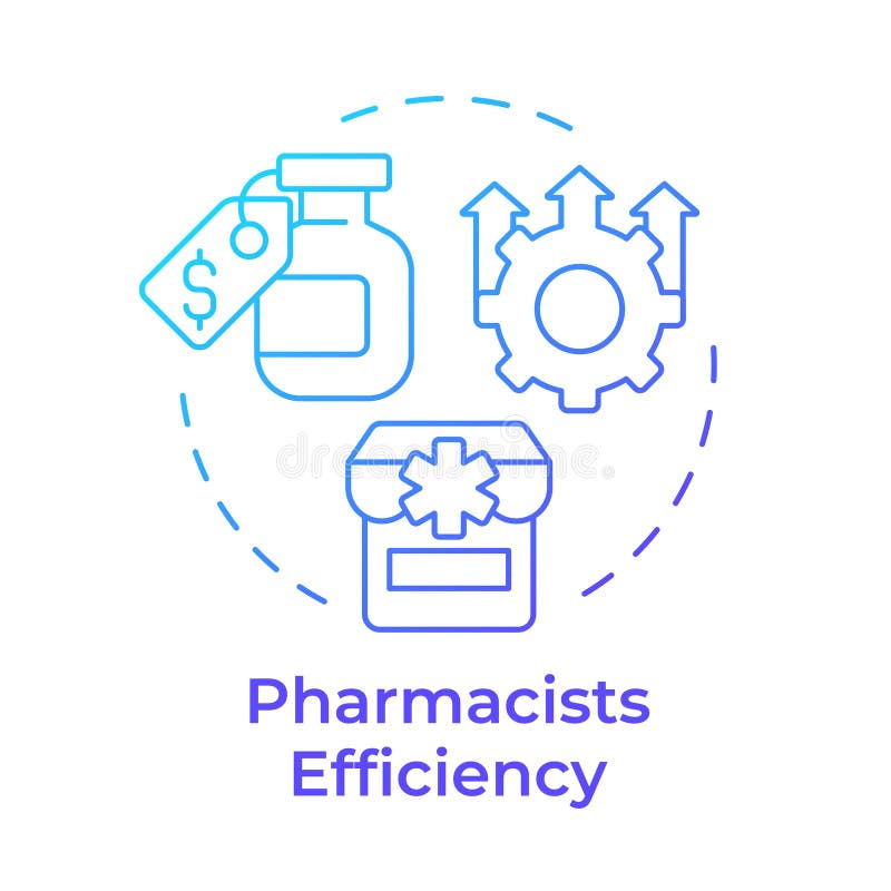 Pharmacists Efficiency Blue Gradient Concept Icon Stock Illustration ... Pharmacists Efficiency Blue Gradient Concept Icon Stock Illustration ...