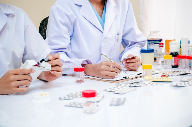 Pharmacists Working in Office Stock Photo - Image of clinic, care: 56439248