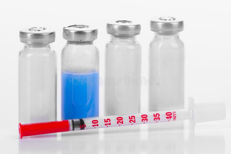Syringes and Vials for Injection Stock Image - Image of medicine ...