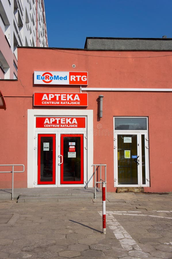 Pharmacy building editorial photography. Image of euromed - 44775912