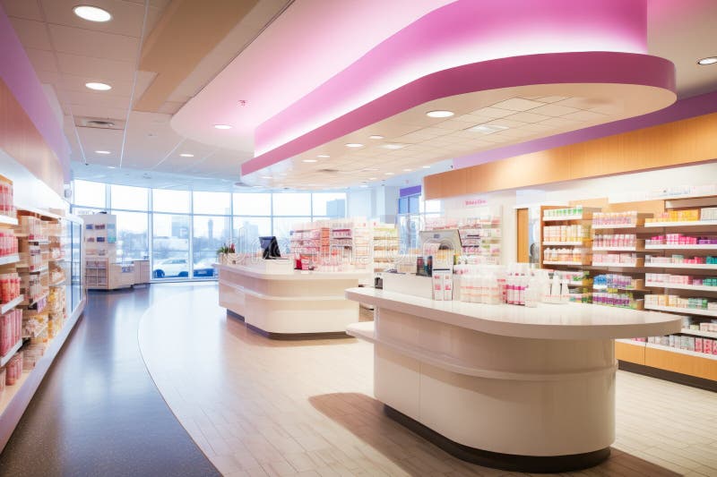 Pharmacy Drugstore Interior Stock Illustration - Illustration of ...