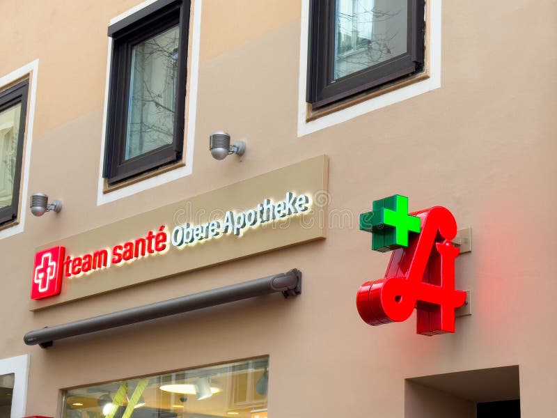 Pharmacy Exterior Signage with Modern Design Displayed on Building ...