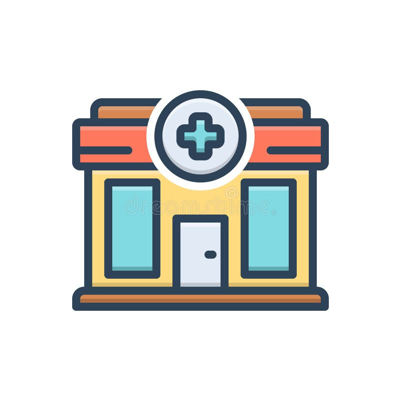 Color Illustration Icon for Pharmacy, Pharmaceutics and Clinic Stock ...