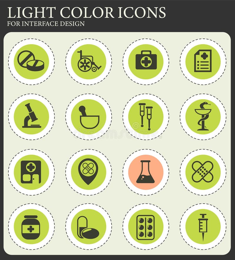 Pharmacy icon set stock vector. Illustration of syringe - 154995185