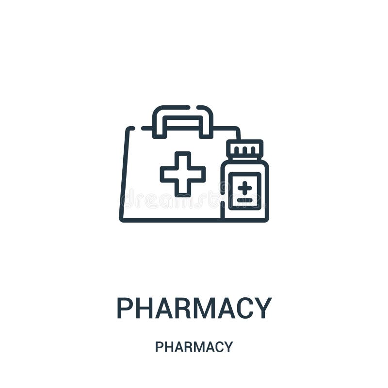Pharmacy Icon Vector from Pharmacy Collection. Thin Line Pharmacy ...