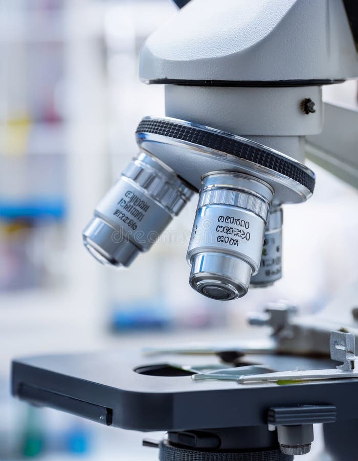 Microscope in a Modern Pharma Laboratory Stock Illustration ...