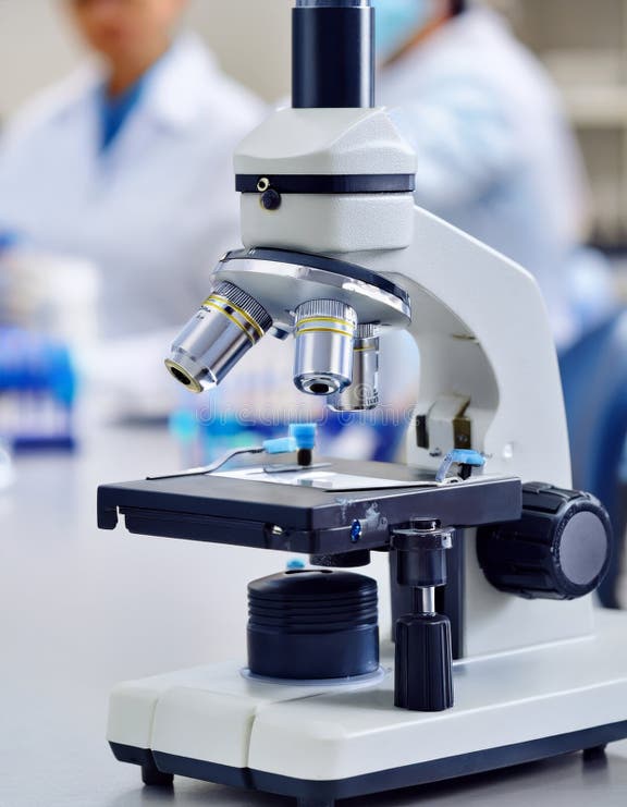 Microscope in a Modern Pharma Laboratory Stock Illustration ...