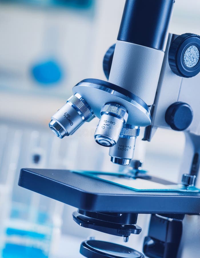 Microscope in a Modern Pharma Laboratory Stock Illustration ...