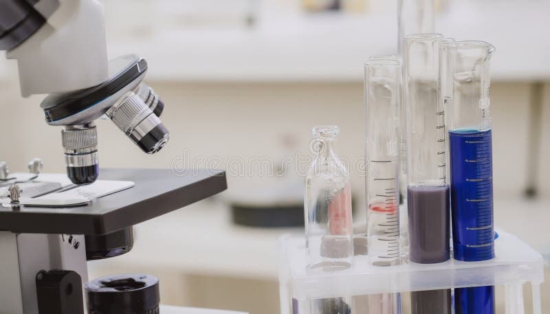 Microscope in a Modern Pharma Laboratory Stock Illustration ...