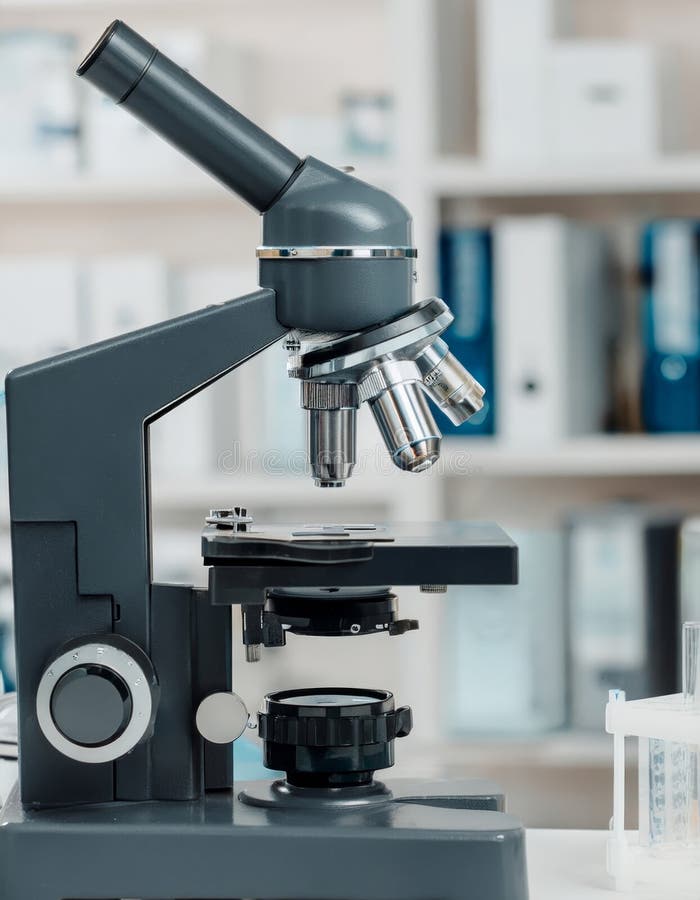 Microscope in a Modern Pharma Laboratory Stock Illustration ...