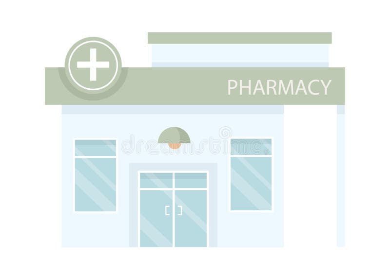 Pharmacy Office Building stock vector. Illustration of office - 282505553