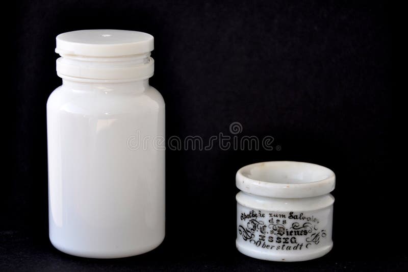 Pharmacy Packaging - Old and Modern Stock Image - Image of packaging ...