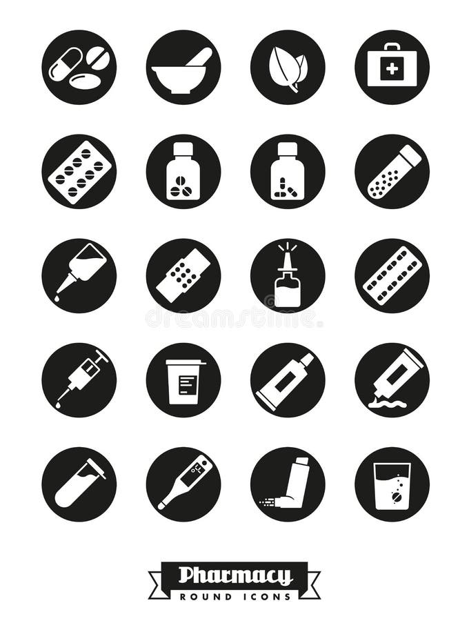 Pharmacy and Medicine Glyph Icons Vector Collection Stock Vector - Illustration of pill, icon ...