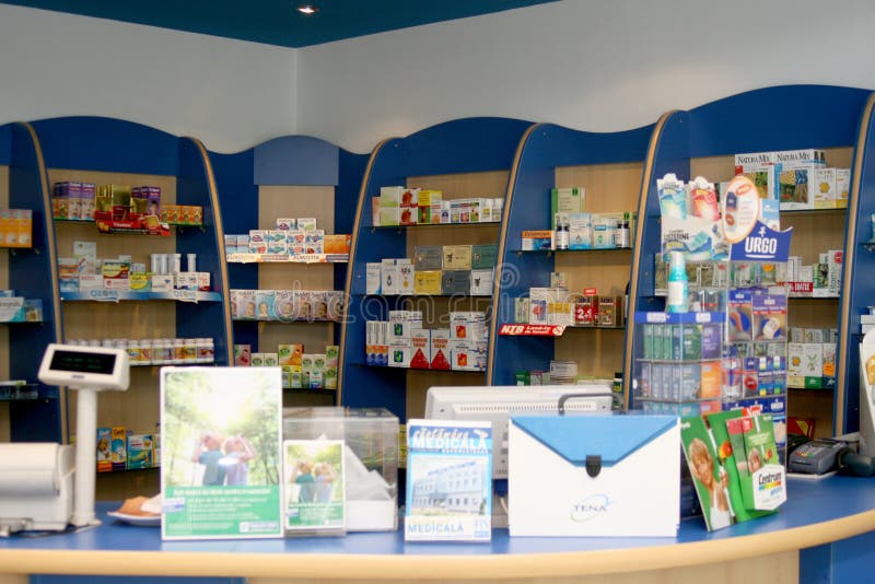 Pharmacy Shop Drugstore Interior Editorial Photography - Image of ...